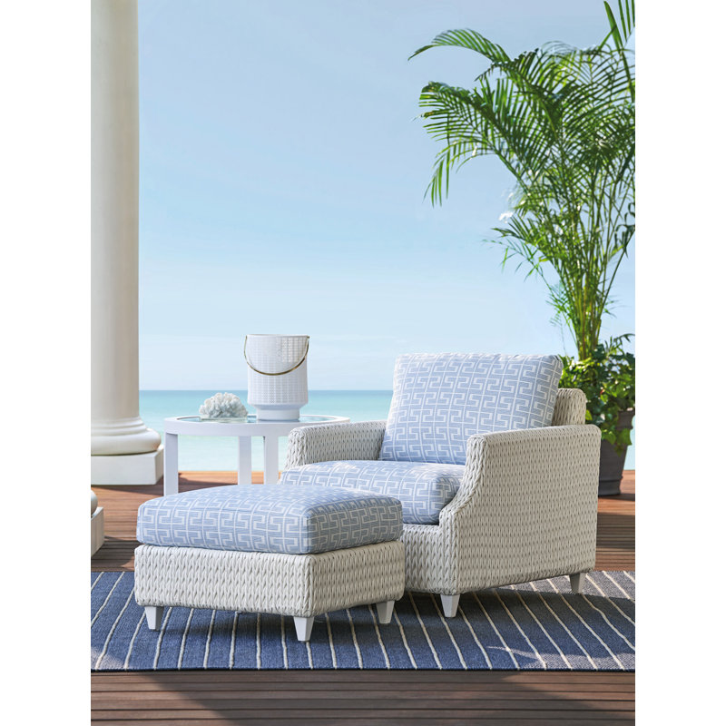 Tommy Bahama Outdoor Ocean Breeze Promenade Ottoman | Wayfair