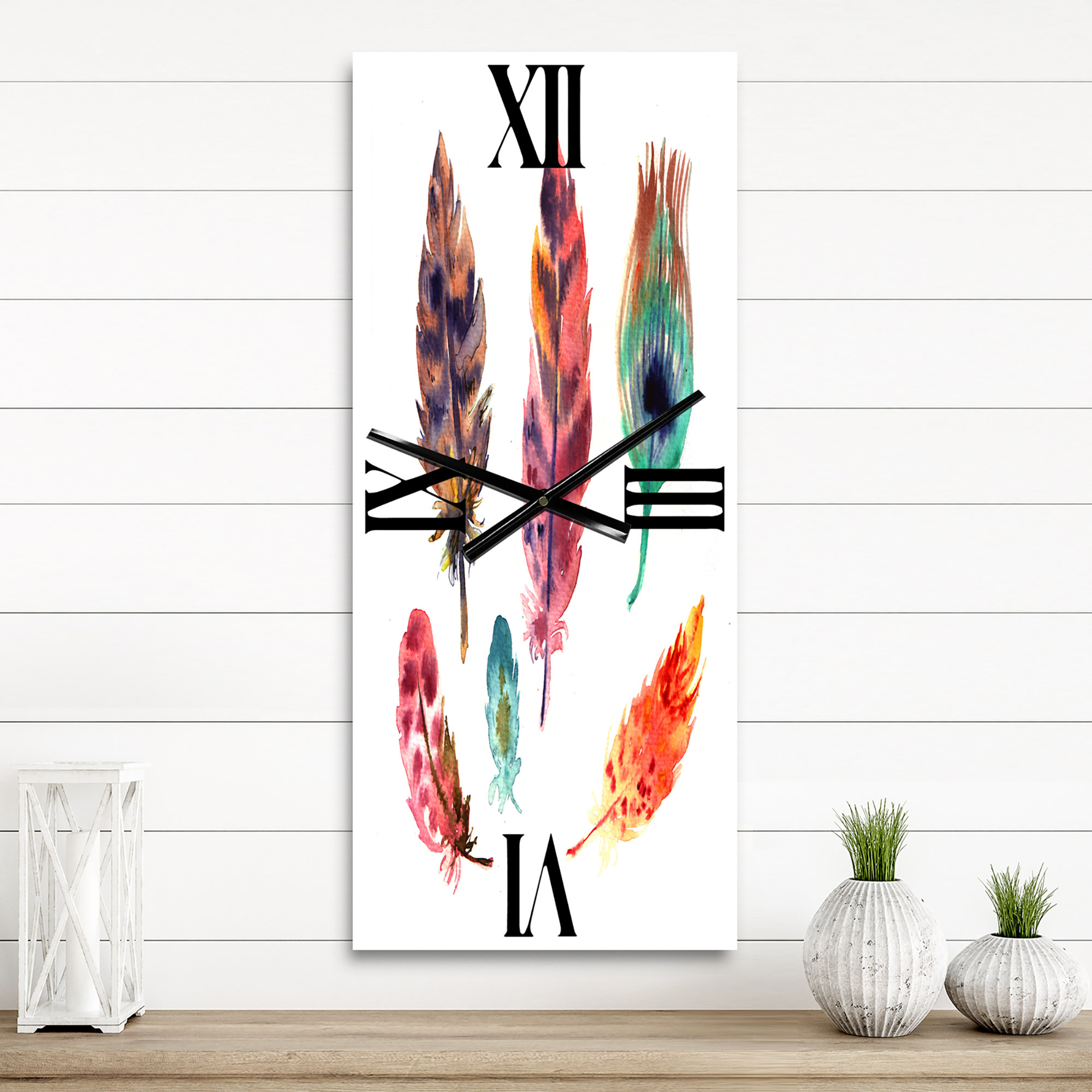 East Urban Home Colourful Boho Feather Set II - Bohemian & Eclectic ...