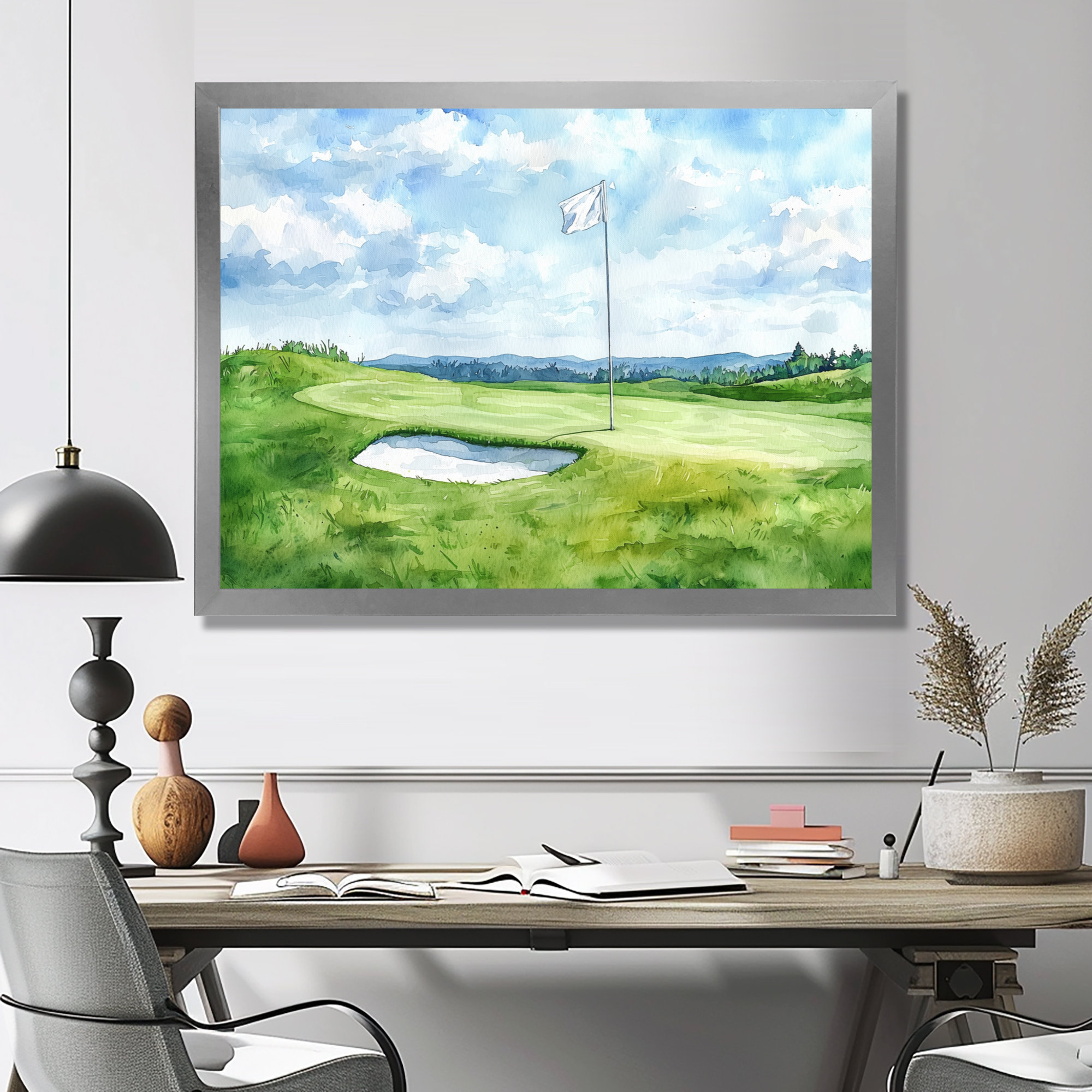 Lark Manor™ Golf Course Champions Horizon I - Golf Wall Decor | Wayfair