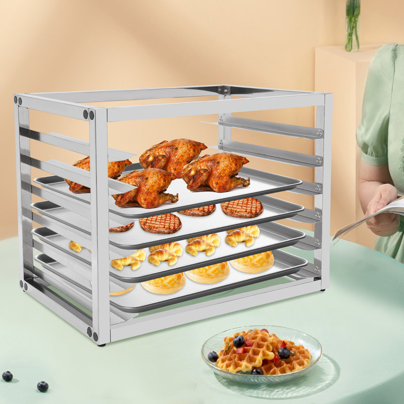 OUKANING 6-layer Stainless Steel Baking Pan Tray Rack | Wayfair