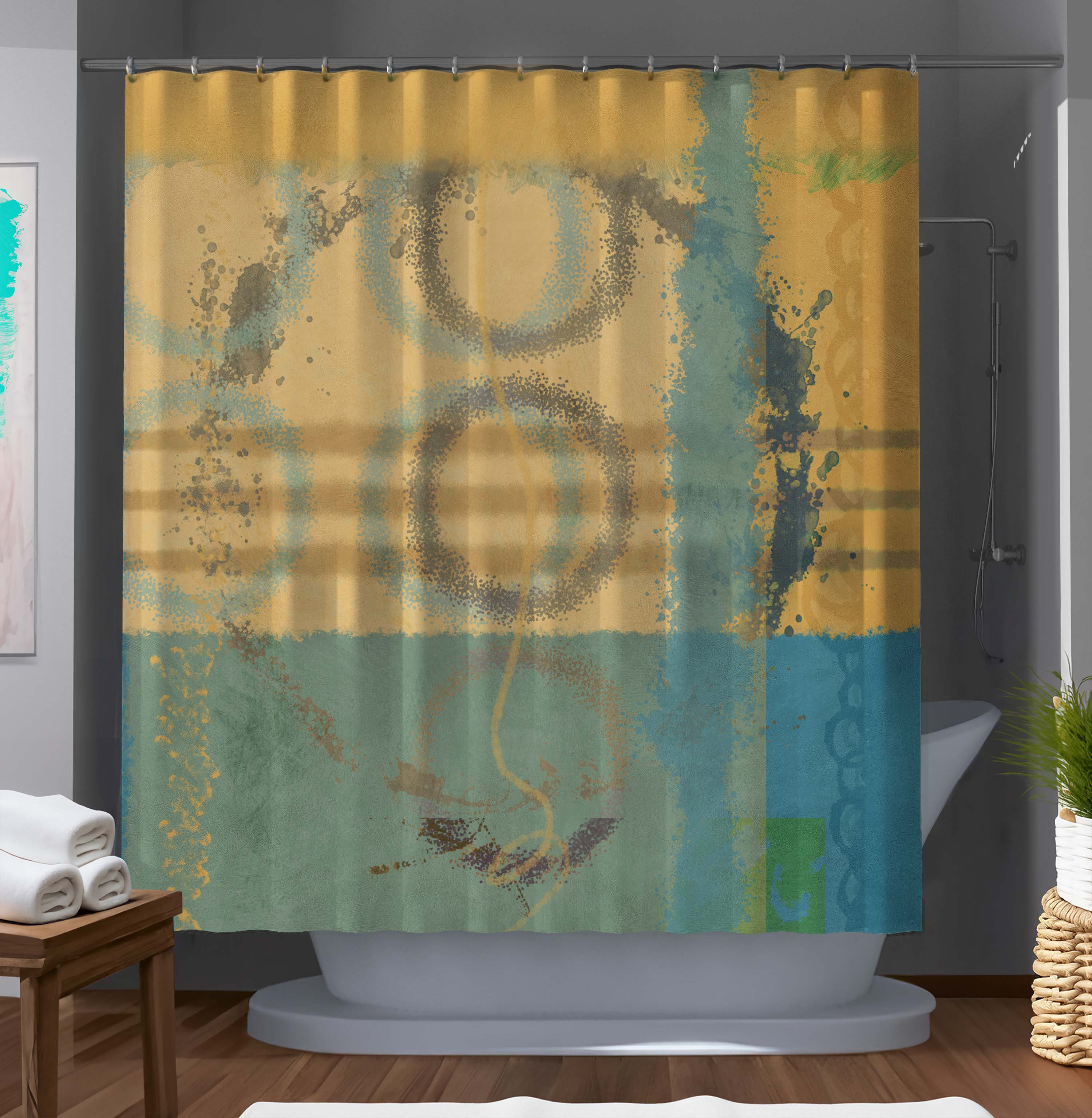 East Urban Home Supersonic Opulent Shower Curtain | Wayfair