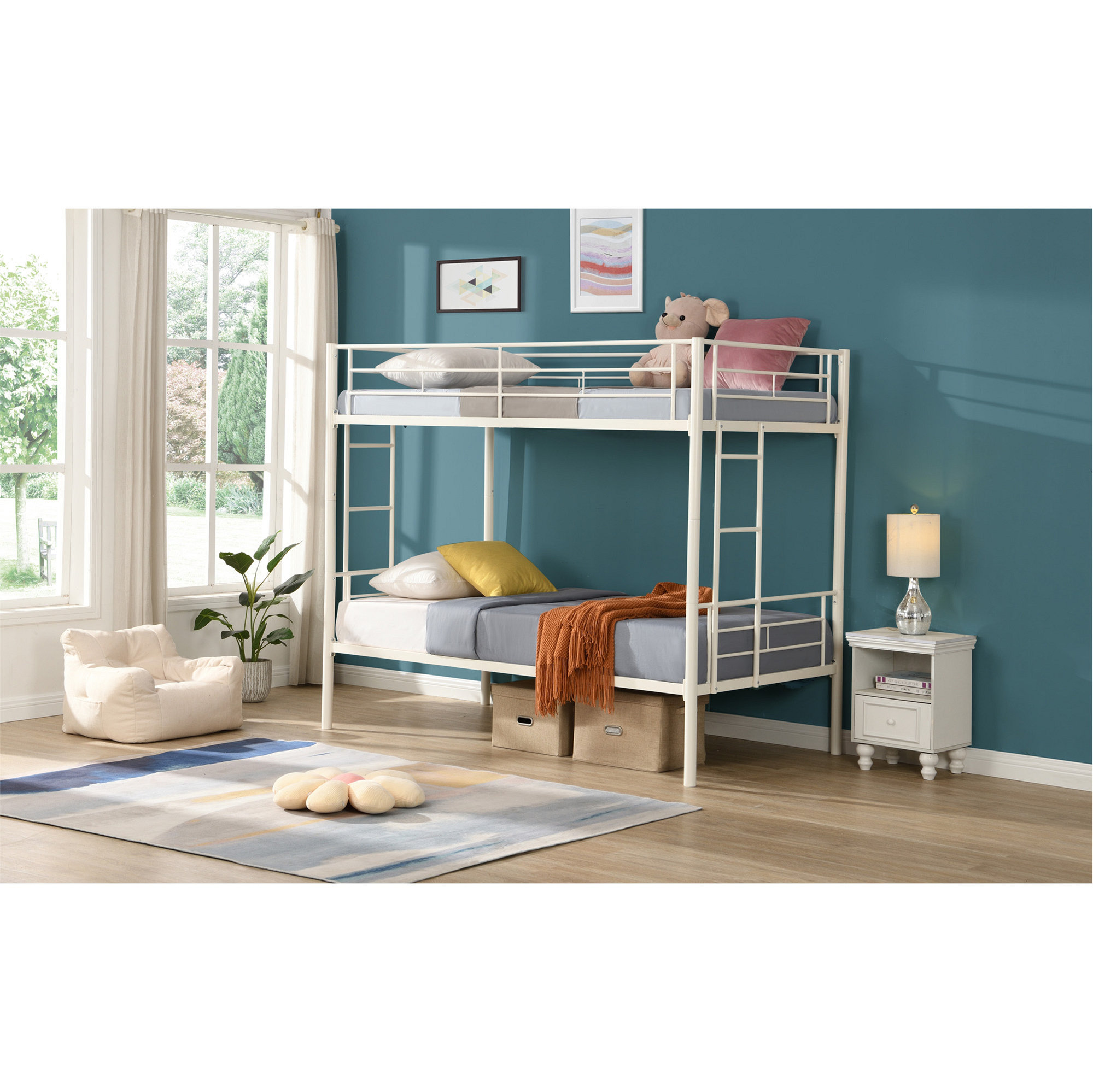 Isabelle & Max™ Twin Over Twin Metal Bunk Bed,Metal Structure Bedframe ...