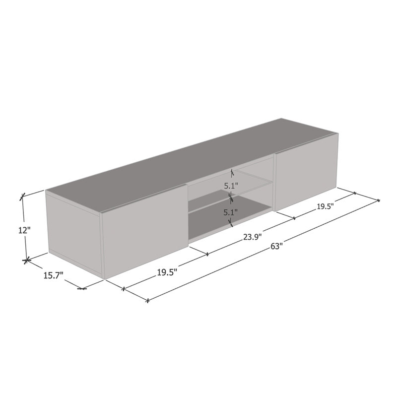 Orren Ellis Fly Modular Floating TV Stand for TVs up to 70" & Reviews ...