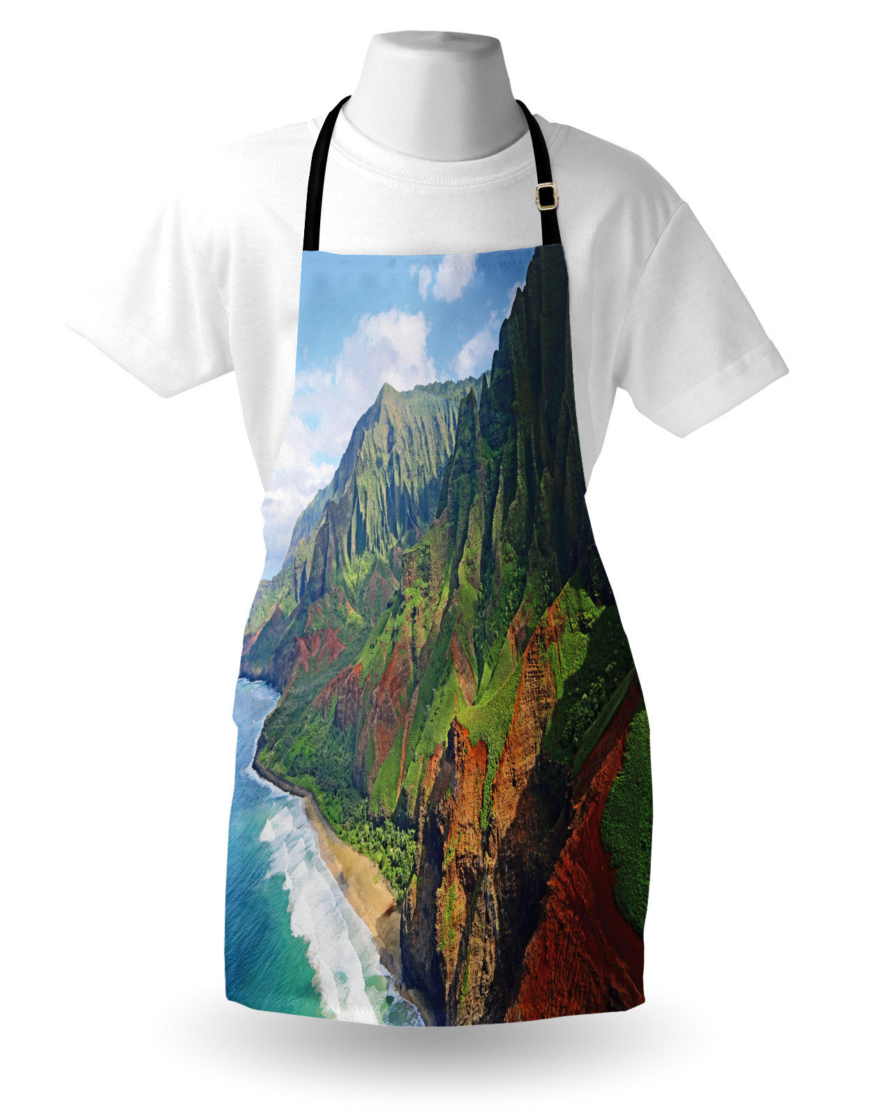 Bungalow Rose Hawaii Apron Unisex Na Pali Coast Kauai Sea Adult Size ...