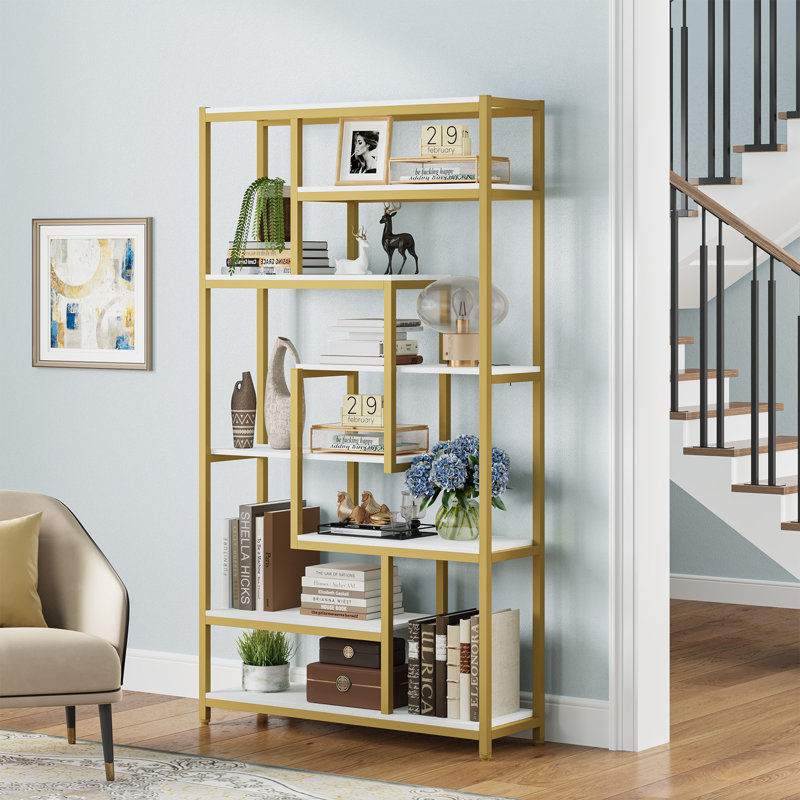 Latitude Run® Rosalyna Geometric Bookcase & Reviews | Wayfair