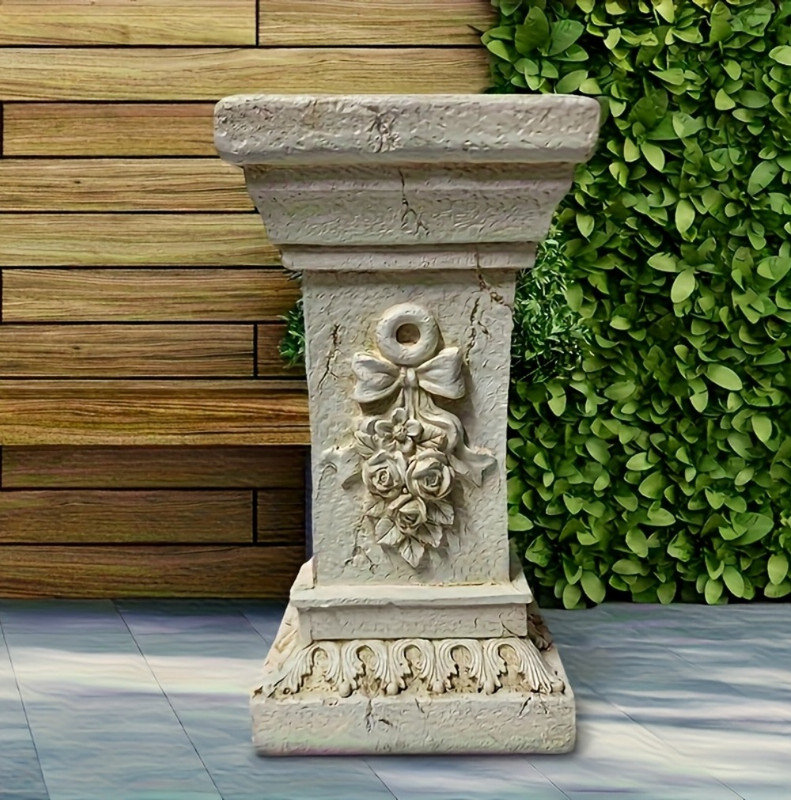 Astoria Grand Garden Decorative Column, 12"Retro Elegant Ancient Greek ...