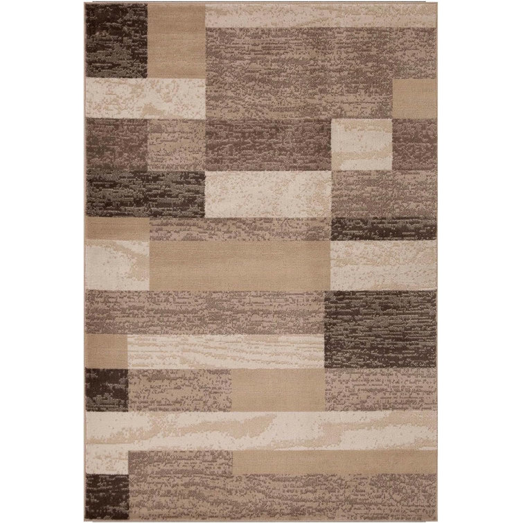 Wrought Studio Elwine Mid-Century Modern Contemporary Indoor Area Rug ...