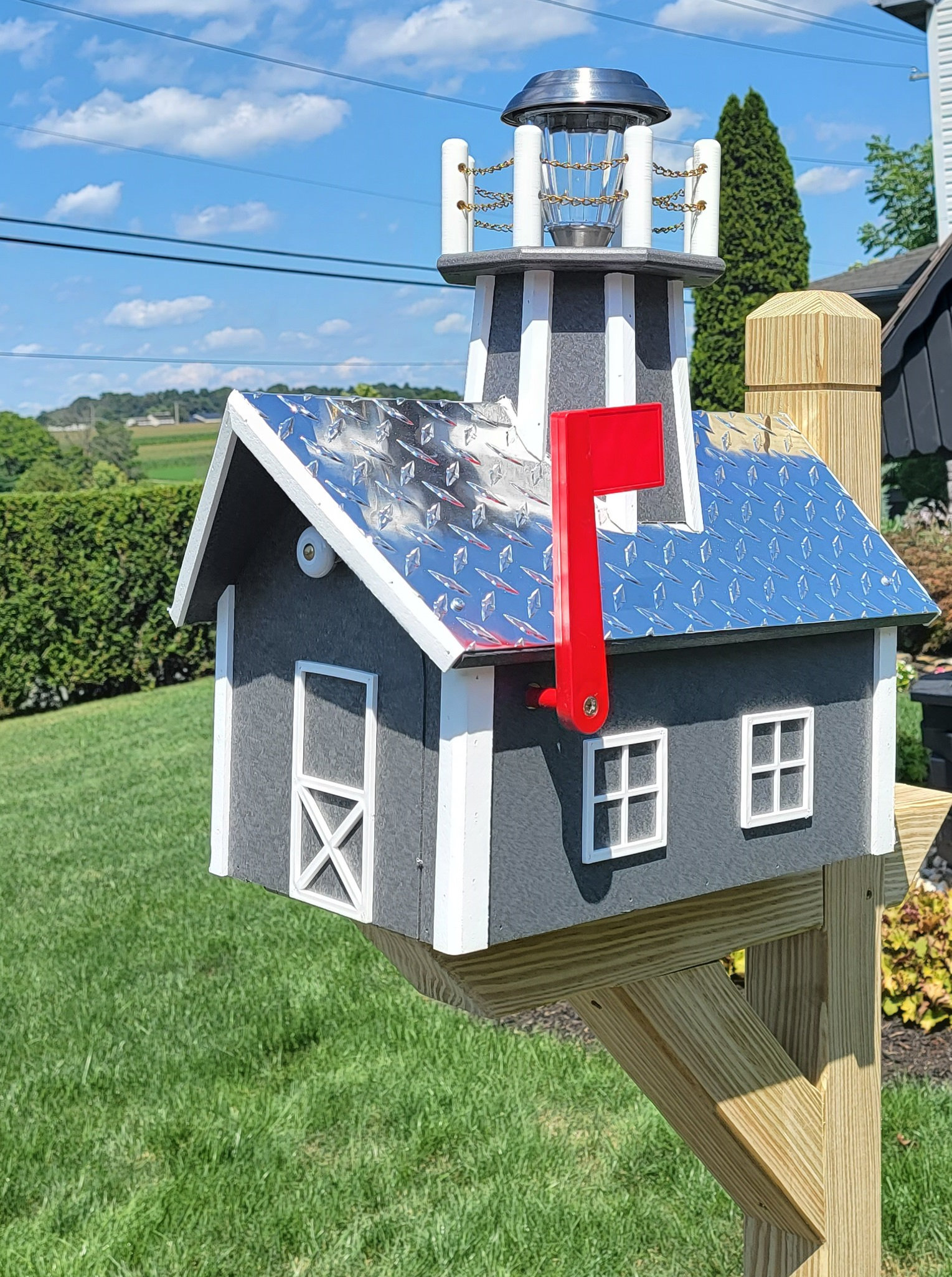 Amish Mailbox, Handmade, With Solar Lighthouse & Reviews - Wayfair Canada