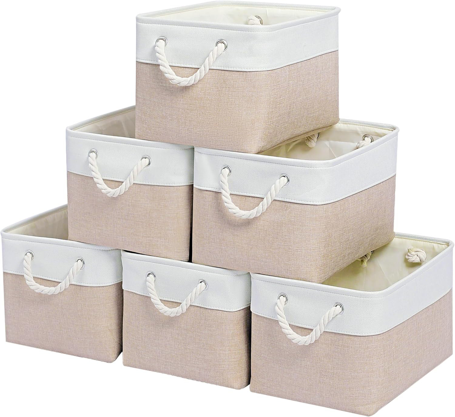 Breakwater Bay 15X11x9.5 Inch Storage Baskets For Shelves 6 Pack ...