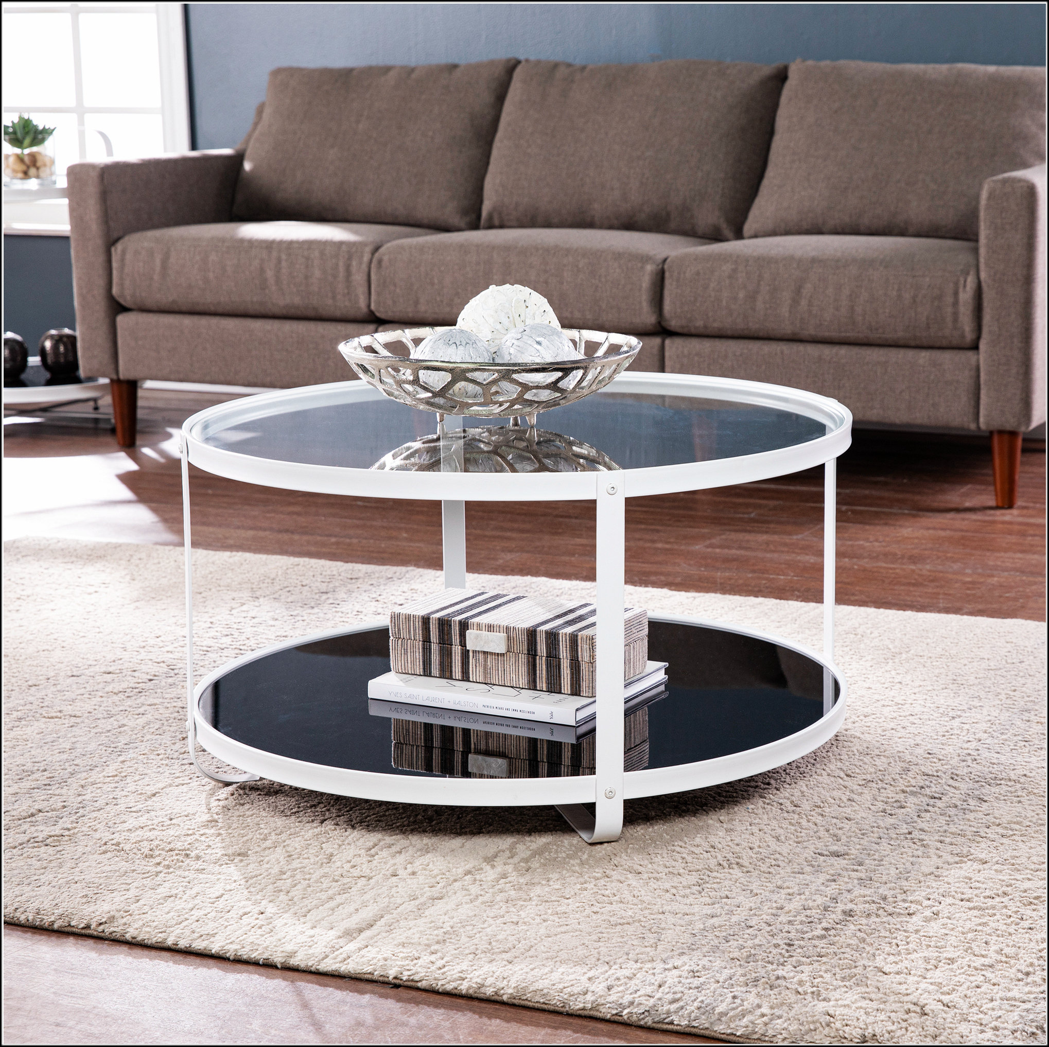 Wrought Studio™ Naldina Glass-Top Cocktail Table | Wayfair