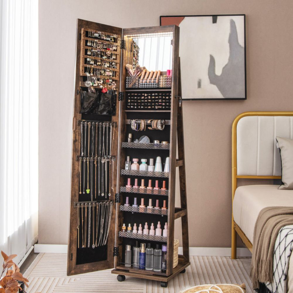 Latitude Run® Wrenda Jewelry Armoire with Mirror | Wayfair