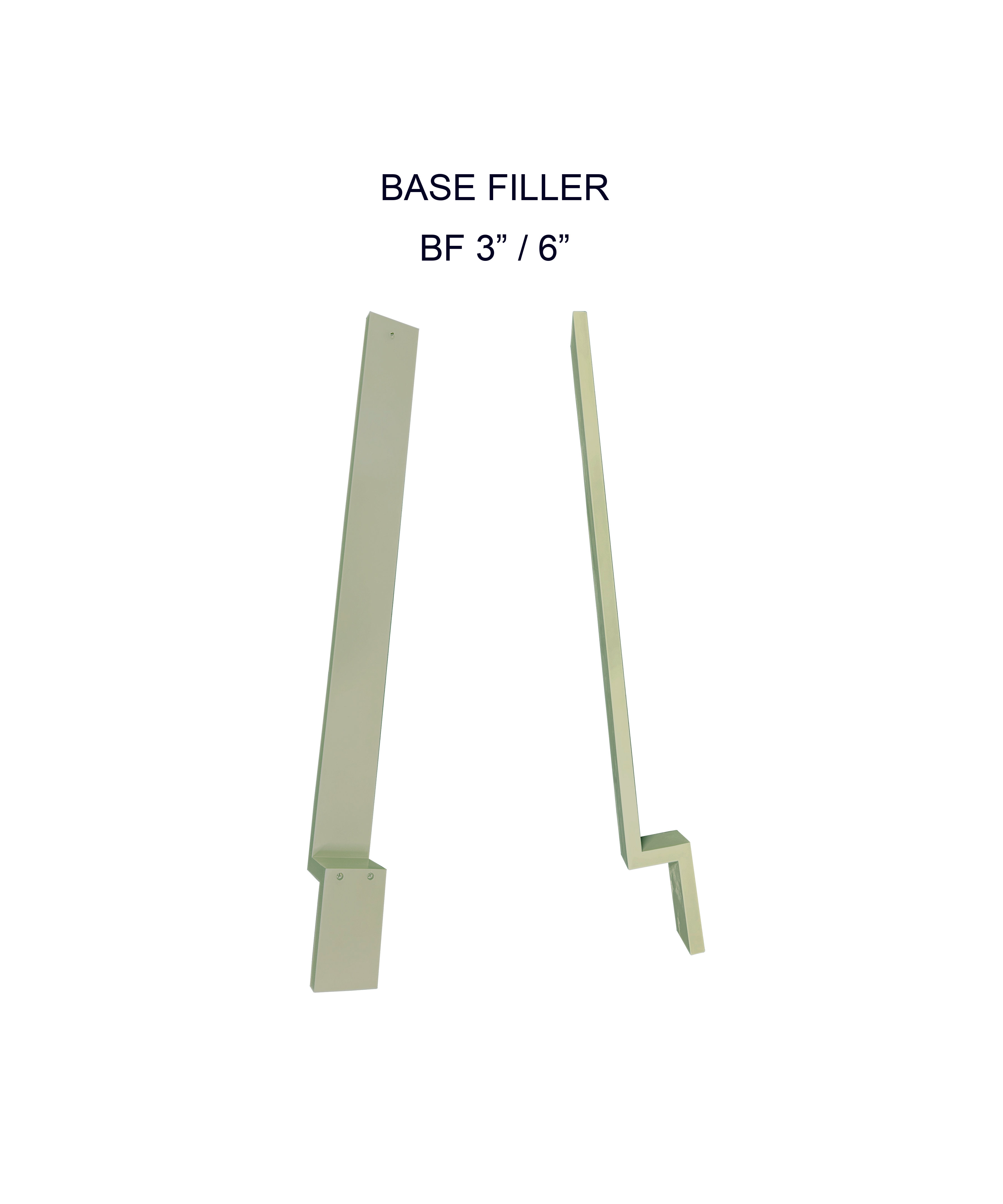 L & C Cabinetry VAB Shallow Green Shaker Base Filler 3" | Wayfair