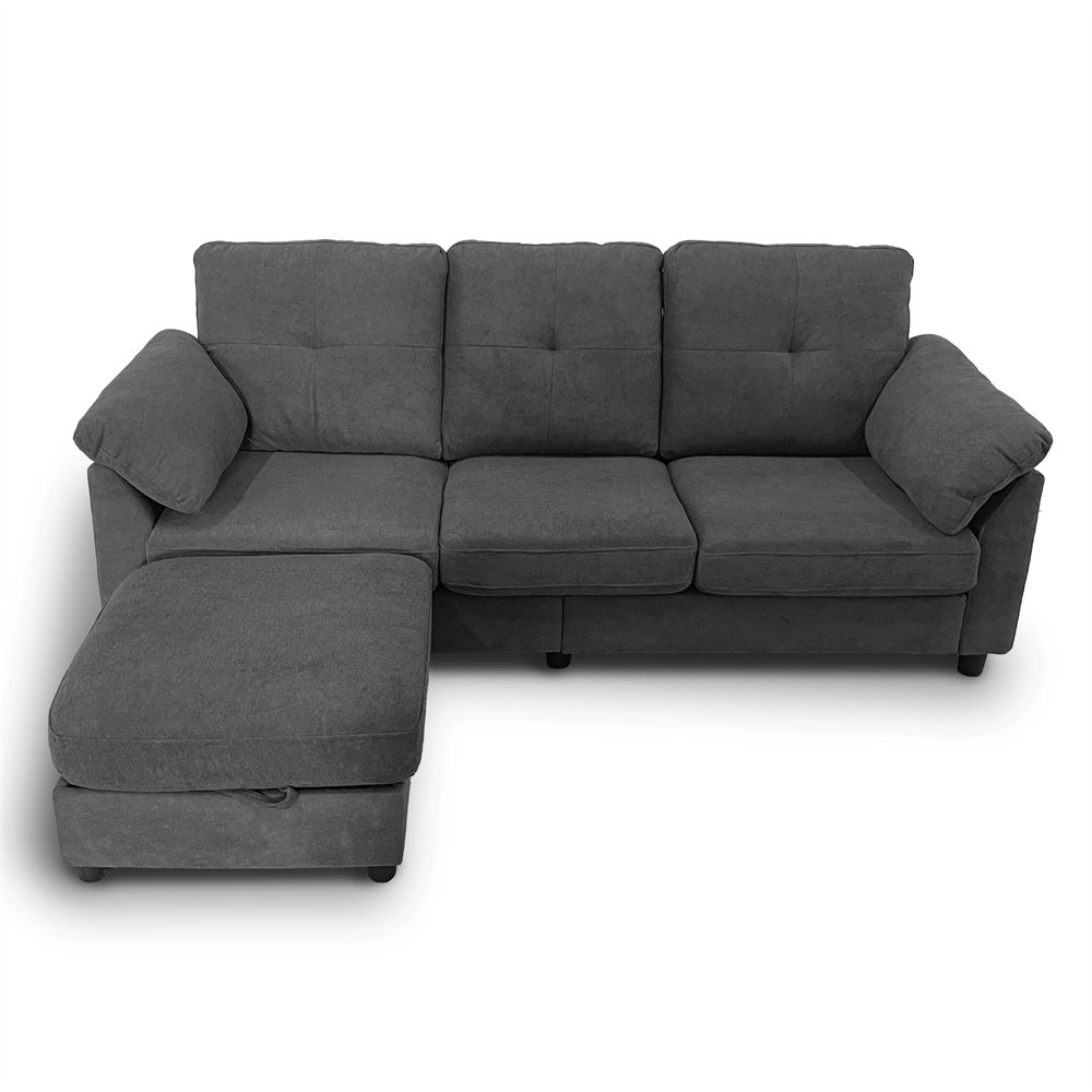 Latitude Run® L-Shaped Sofa With Reversible Chaise, Convertible Couch ...