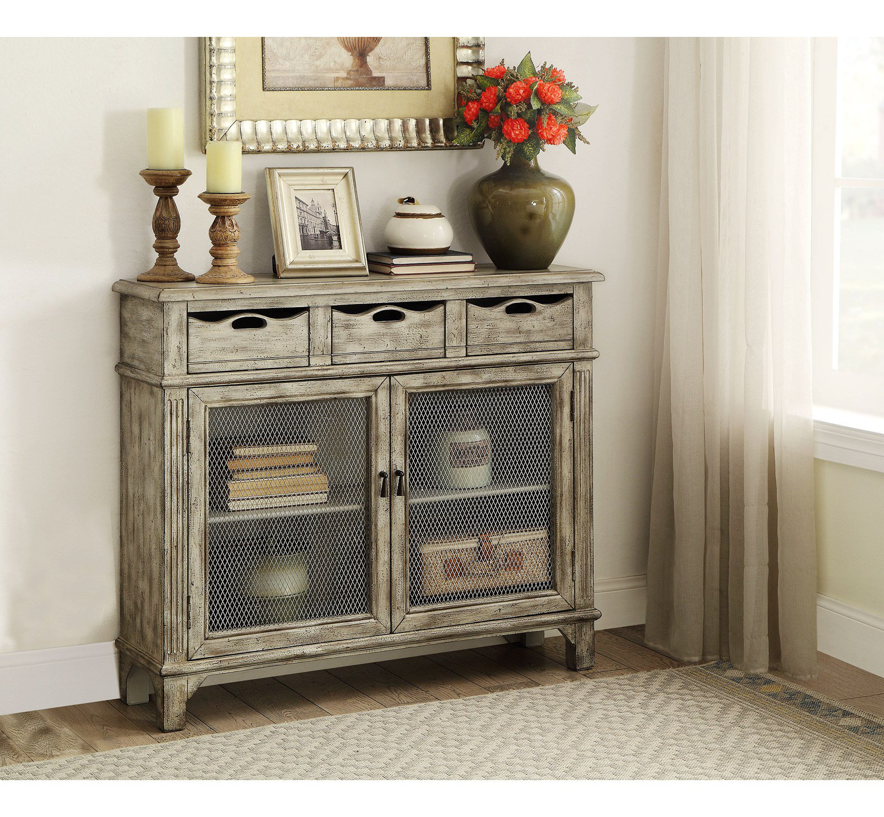One Allium Way® 2-Door Console Cabinet With 3 Drawer | Wayfair