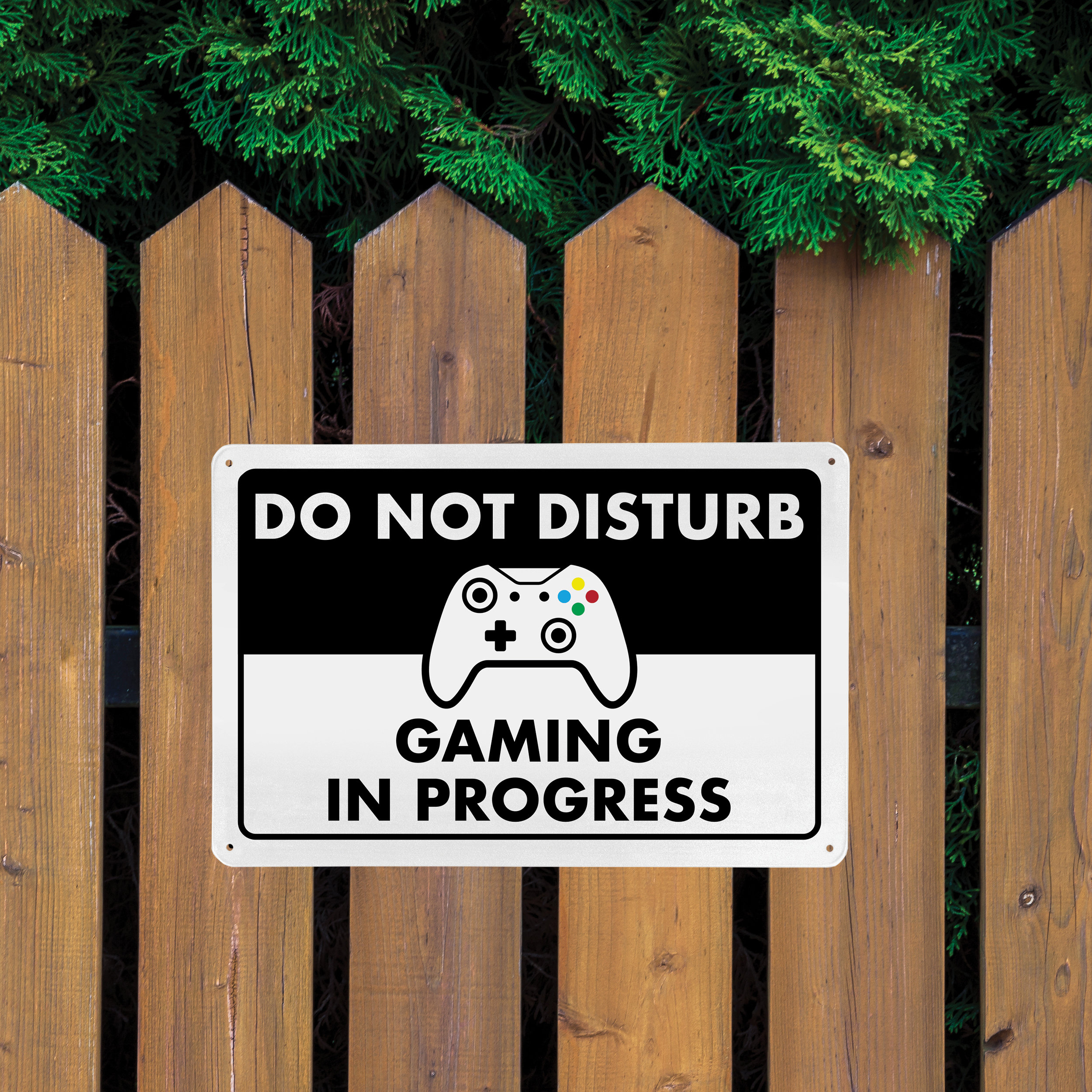 ENVISIONED Funny Sign - Gaming In Progress 8" X 12" Humorous Metal Sign ...