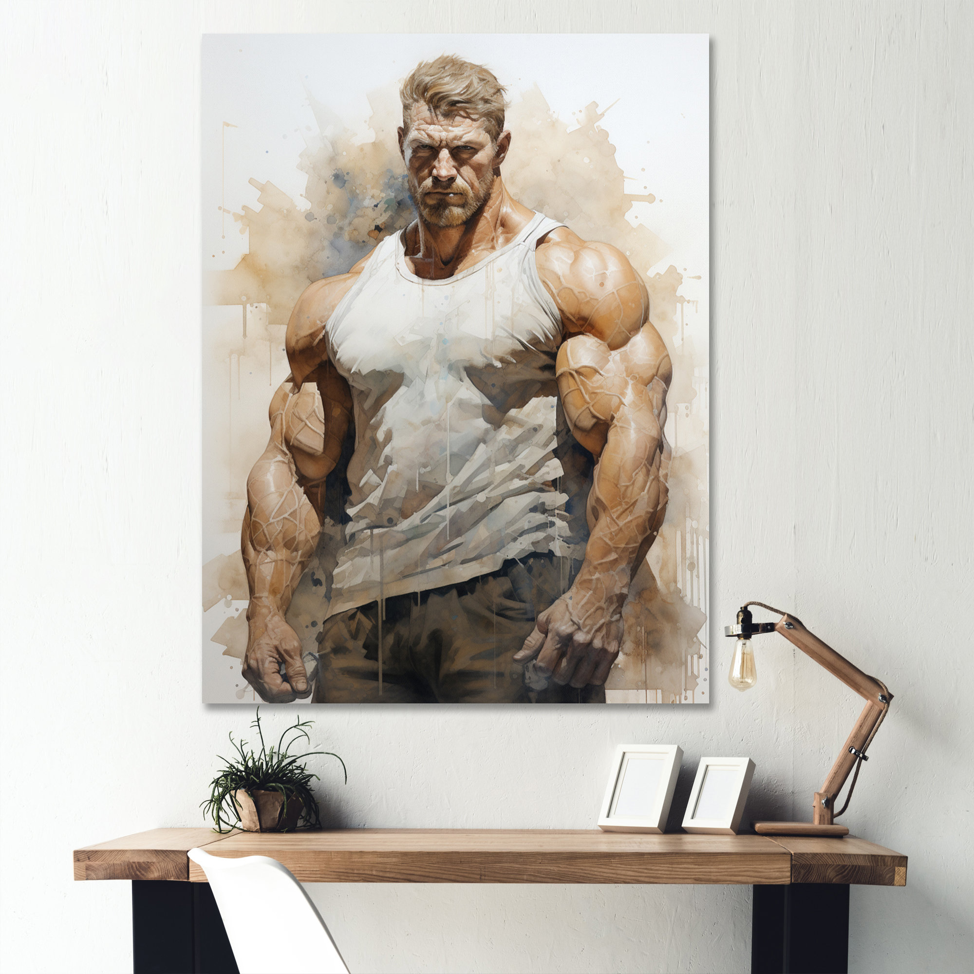 Red Barrel Studio® Ikira Bodybuilding Front Relaxed Pose I On Canvas ...