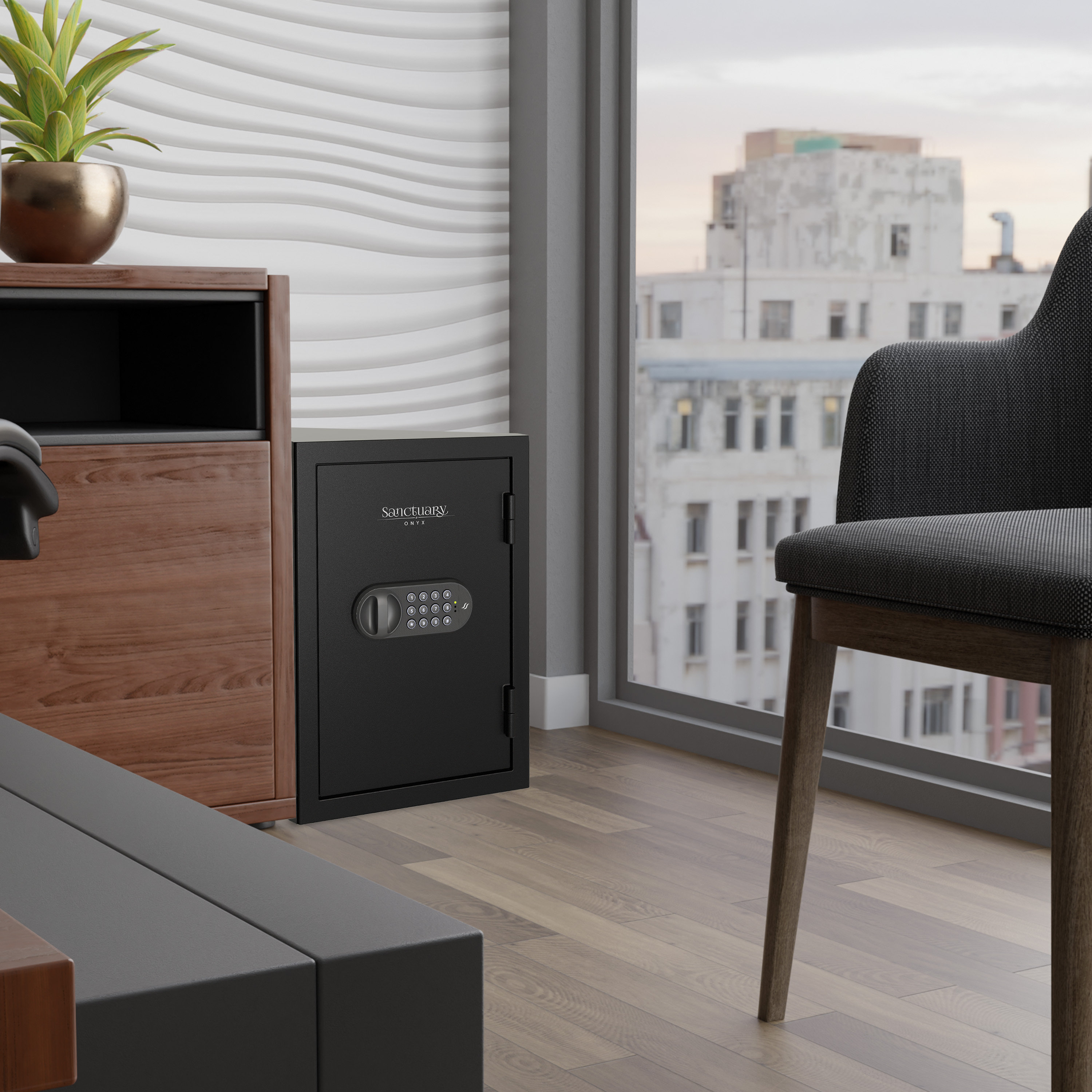 Sanctuary Onyx Fireproof Home & Office Safe with Electronic Lock | Wayfair