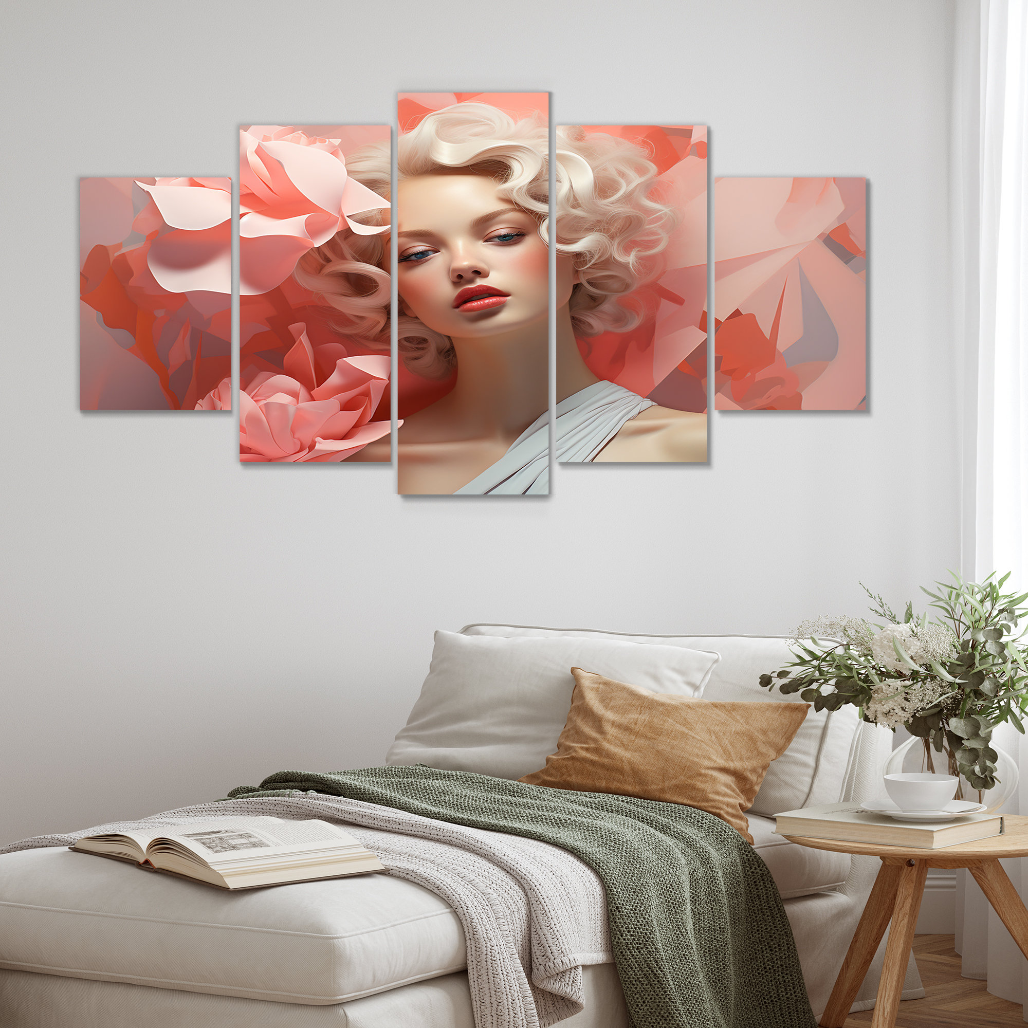 Mercer41 'Cubism Pink Pastel Tones Woman Portrait VIII - Fashion ...