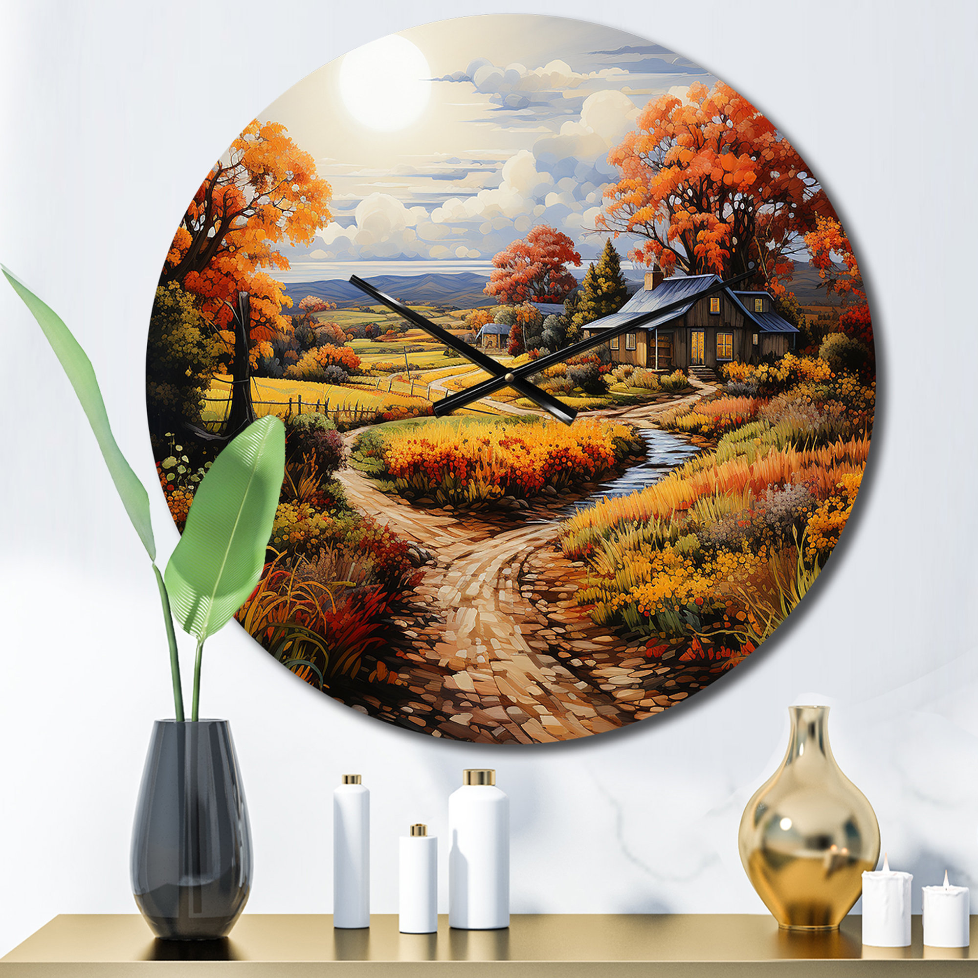 East Urban Home Kadyn - Countryside Wall Clock - Wayfair Canada