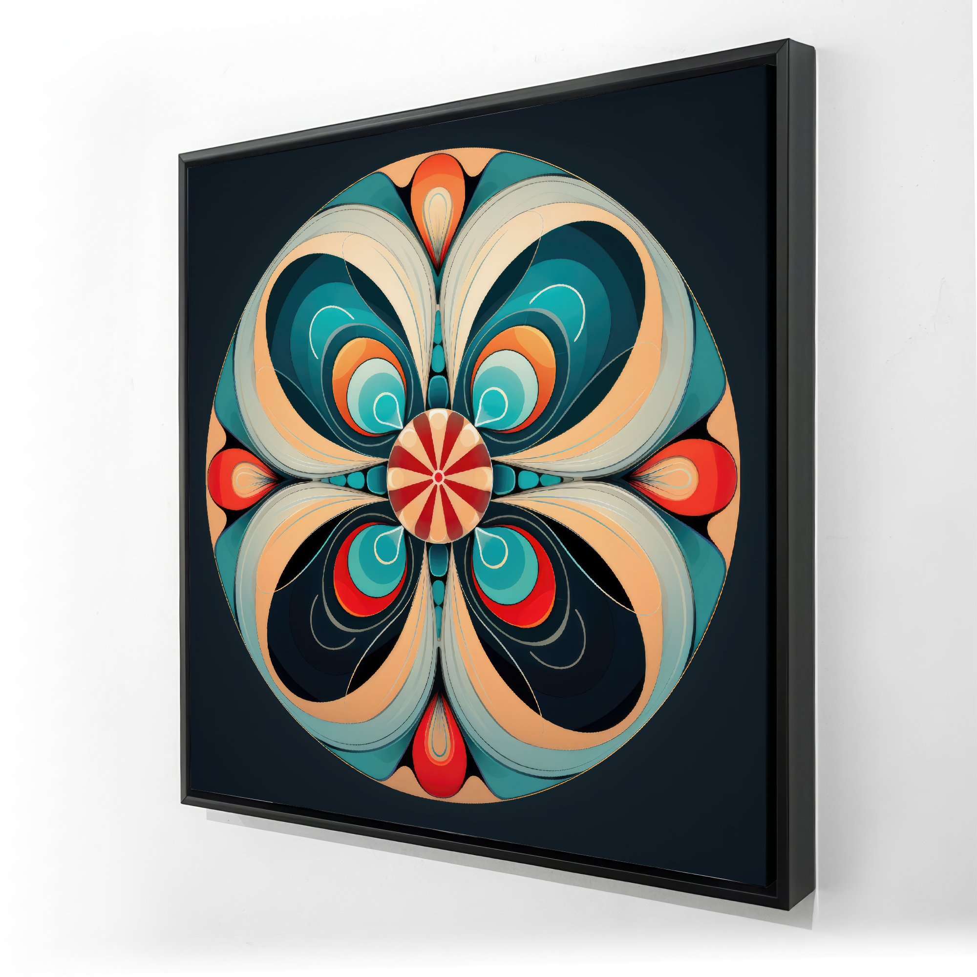 Concius Sales Concentric - 36"x36" Framed canvas | Wayfair
