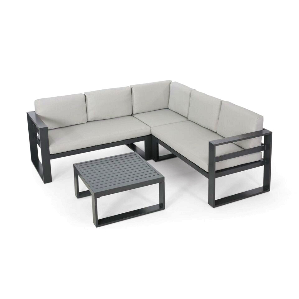 Hokku Designs Dursley Outdoor Aluminum V Shape Sofa Sectional | Wayfair