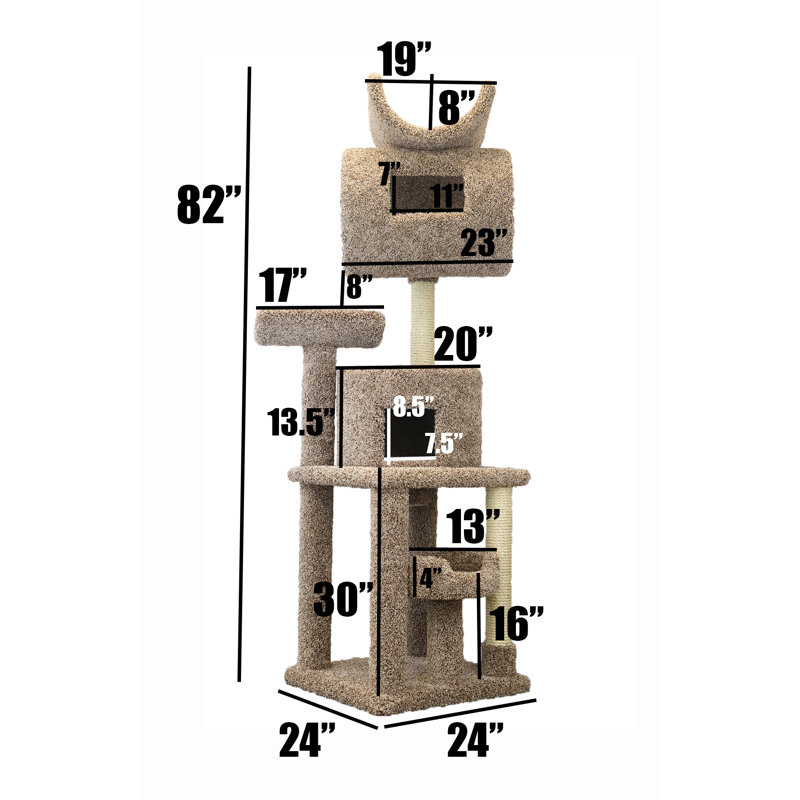 Prestige Cat Trees 84" Cat Condo & Reviews | Wayfair