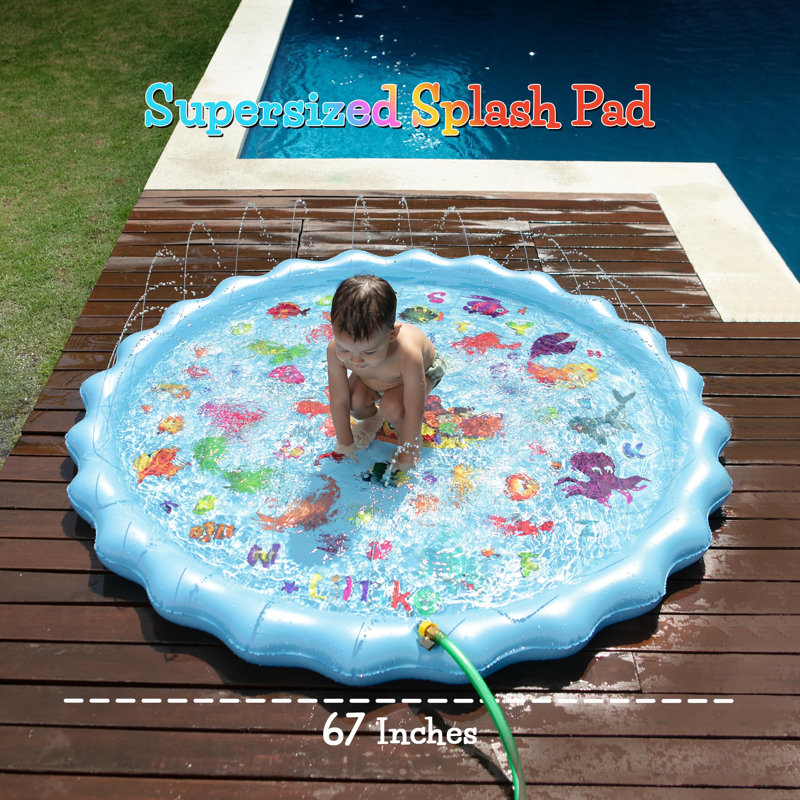 ENOLIL Large Splash Pad for Kids,Kids Splash Pad with Steady Water Flow ...