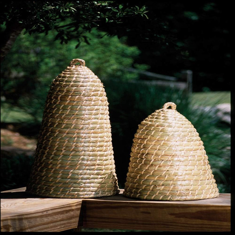 Bayou Breeze Kalalou Transitional Round Handmade Bashlor Short Bee Skep ...