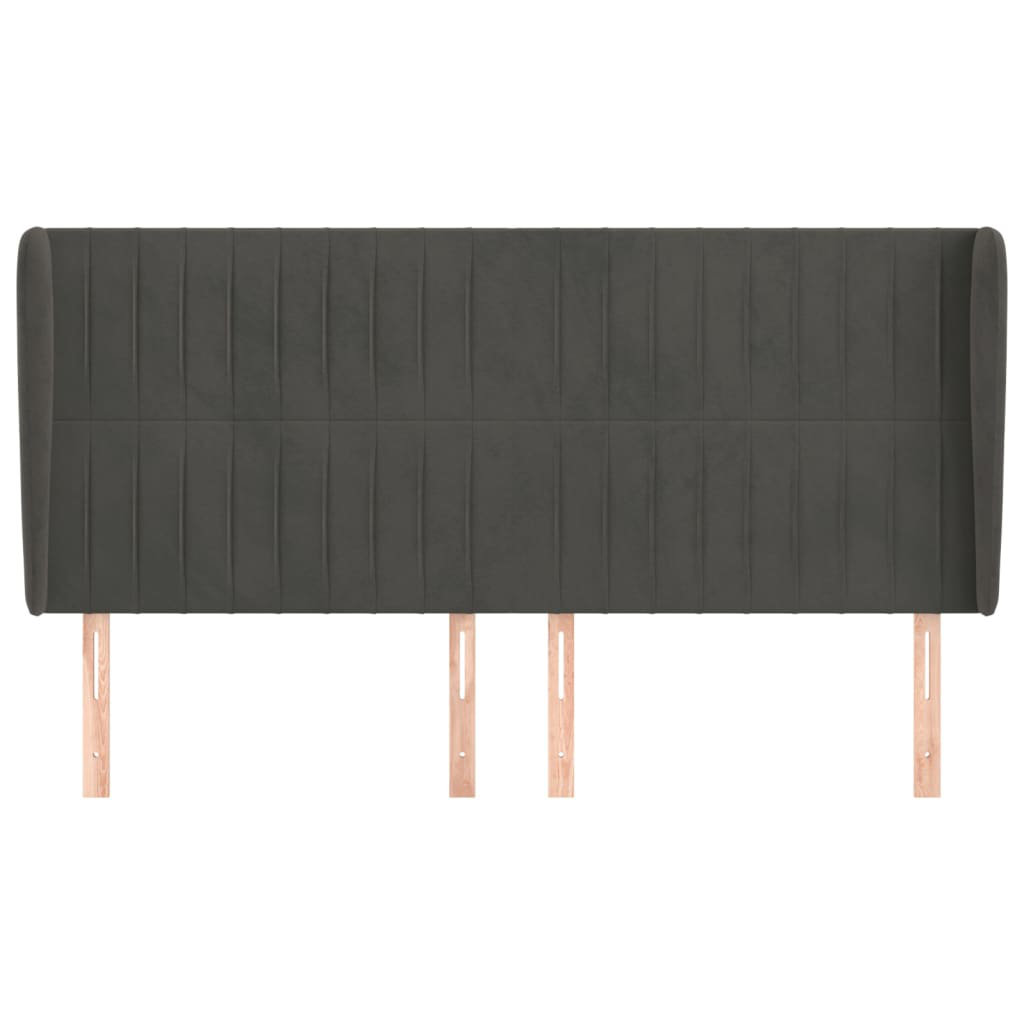 Lark Manor Headboard with ears in dark gray, 203 x 23 x 118/128cm, in ...
