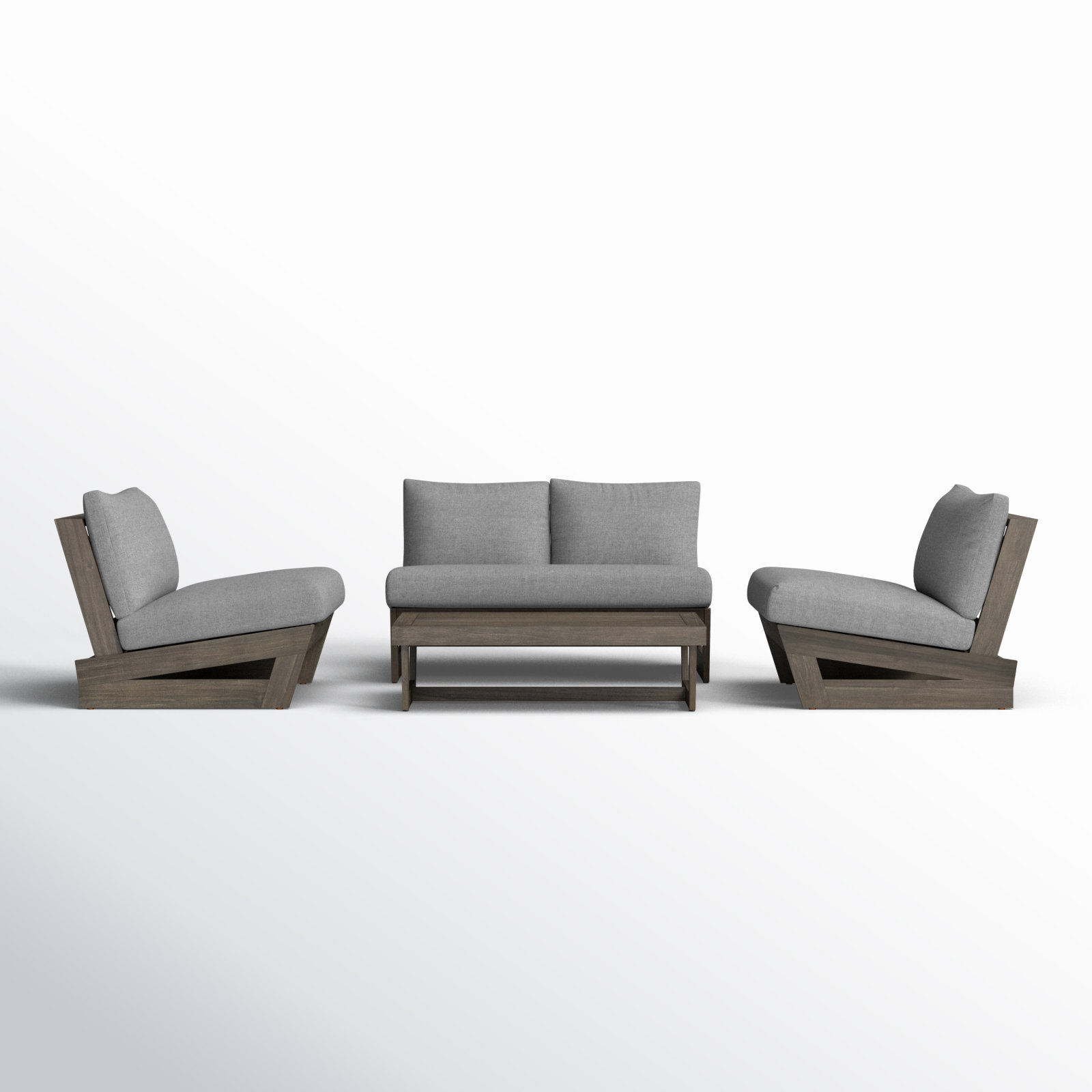 AllModern Louise 4 Piece Sofa Seating Group with Sunbrella Cushions ...