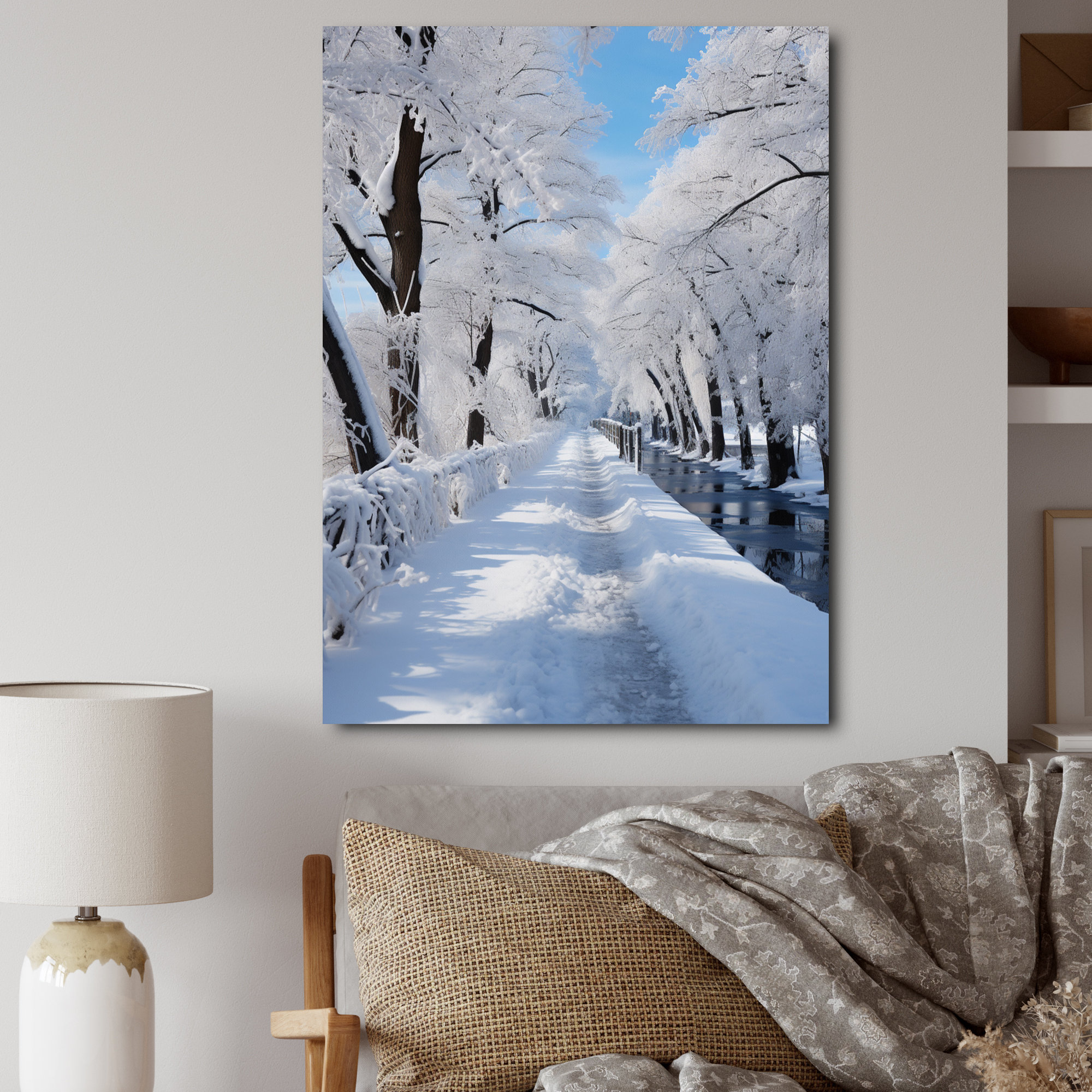 Latitude Run® Winter Snowy Serenity VI Framed On Canvas Print - Wayfair ...