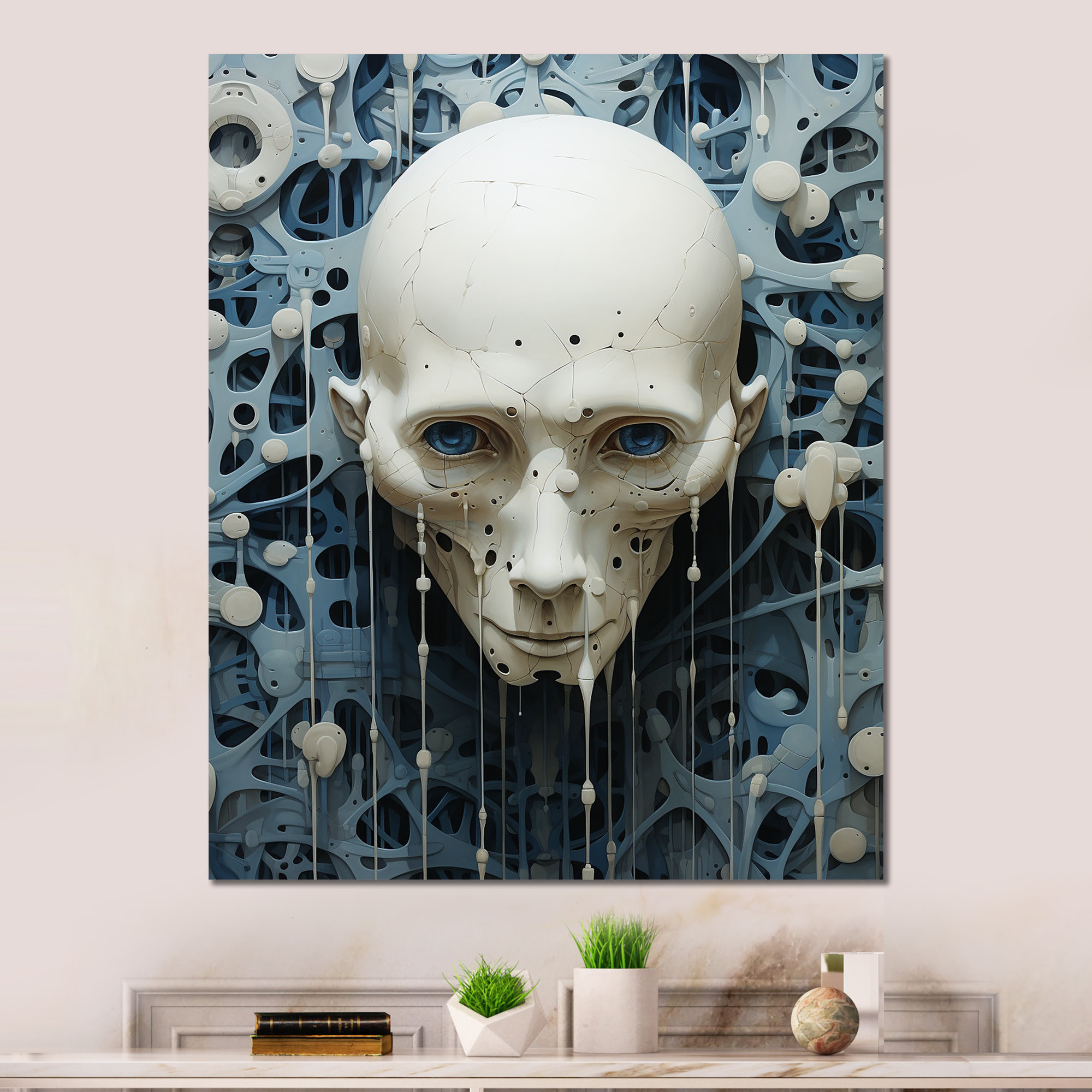 Trinx Minimalism Aliens Skull - Aliens Metal Wall Art Living Room | Wayfair