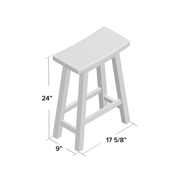 Beachcrest Home Kirkwood Solid Wood Stool & Reviews | Wayfair