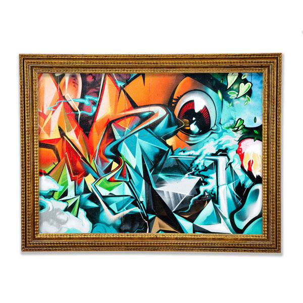 Ivy Bronx Awesome Graffiti Art In Space Framed Print | Wayfair.co.uk