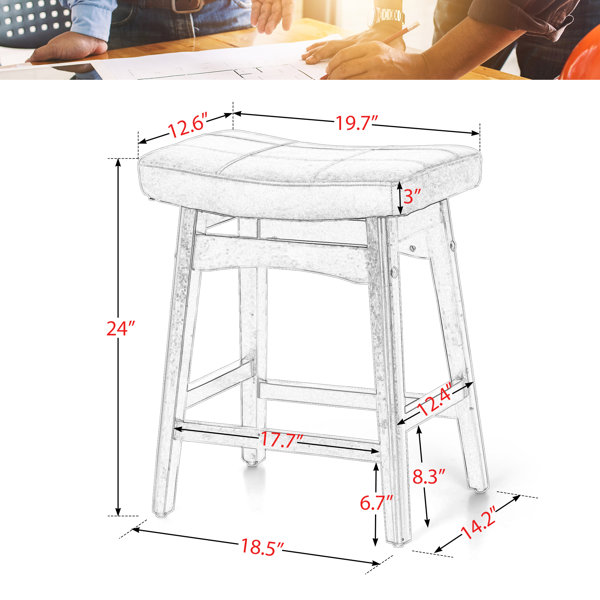 Wade Logan® Amber-Mae Counter & Bar Stool & Reviews | Wayfair