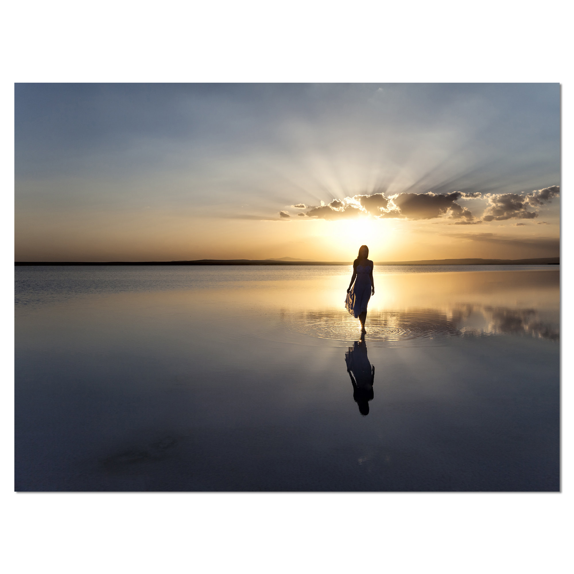 Design Art Man Alone in Summer - Wrapped Canvas Photograph Print | Wayfair