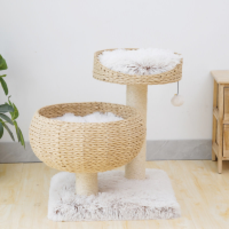 Petpals Natural Handwoven Cat Tree - 23"h, 3-level, Medium, Mai | Wayfair