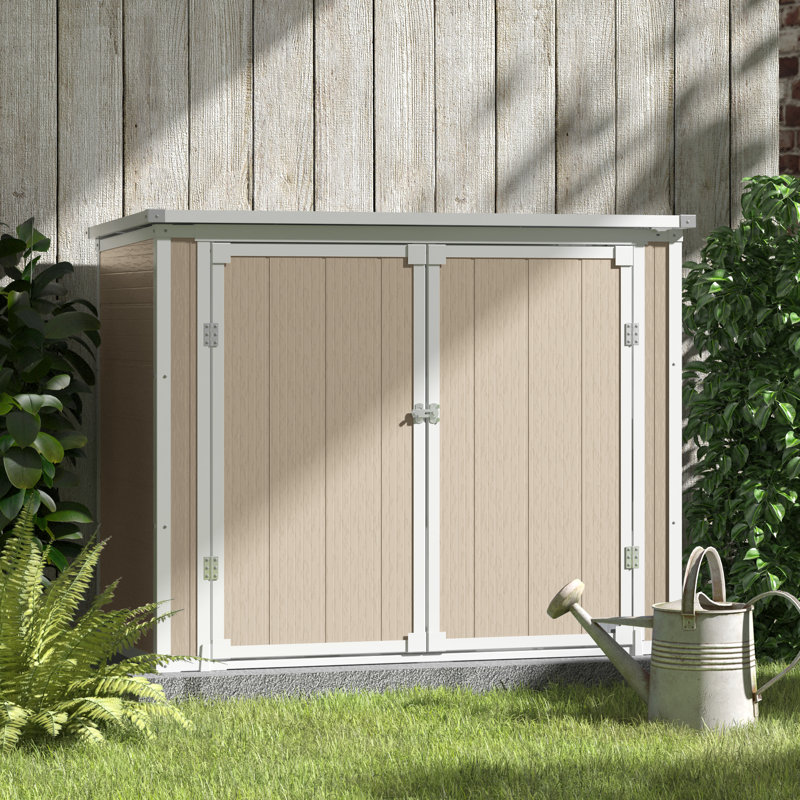 YOUDENOVA 5 ft. W x 2 ft. D Resin Horizontal Storage Shed & Reviews ...