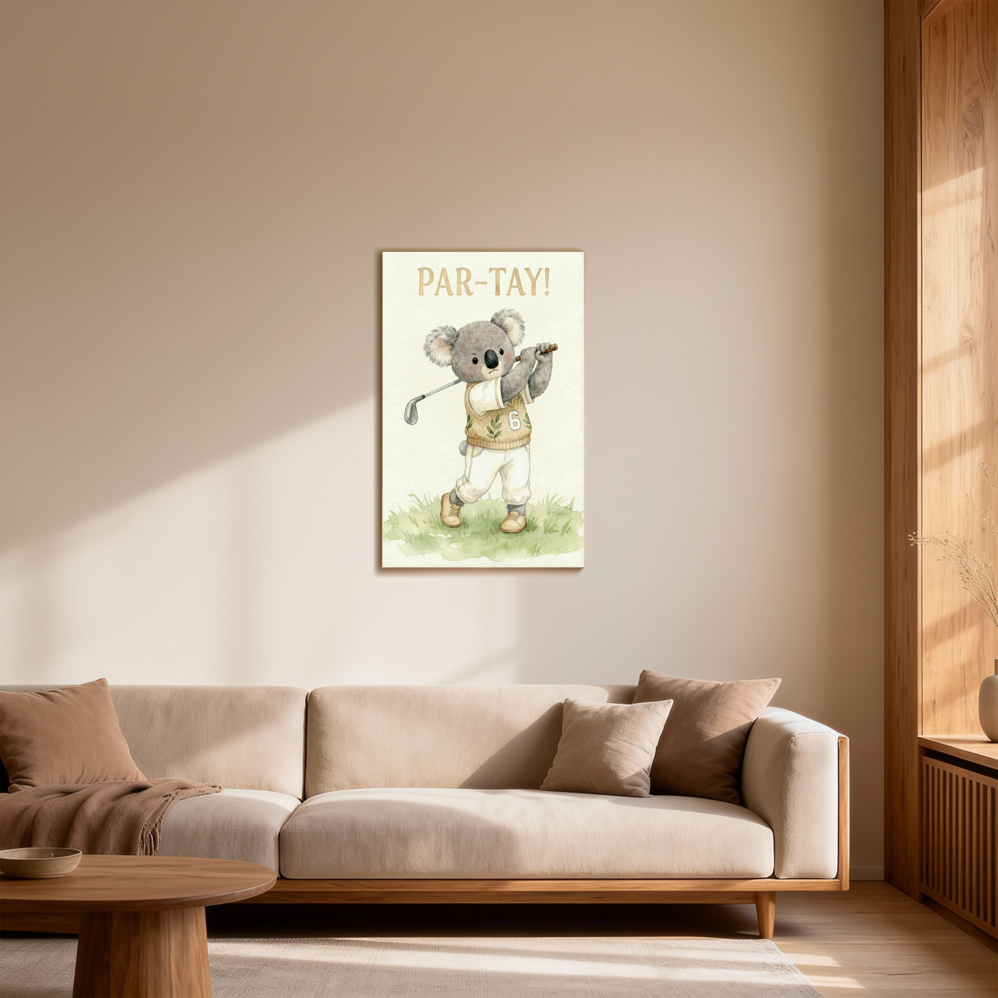 Mercer41 Animals Koala Golfing With Club And Number Six Vest | Wayfair