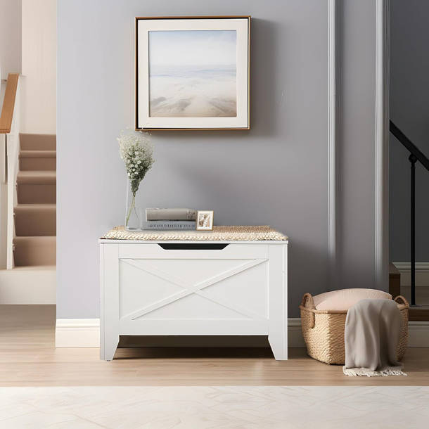 Gracie Oaks Pania 30" Wide Rectangle Storage Bench | Wayfair