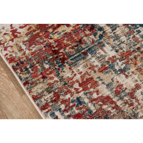 Trent Austin Design® Charest Abstract Cut Pile Red/Beige Area Rug ...