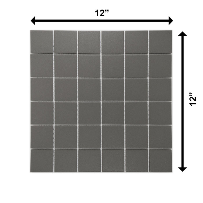 Qube Tiles Sage 2" x 2" Square Porcelain Matte Mosaic Tile | Wayfair