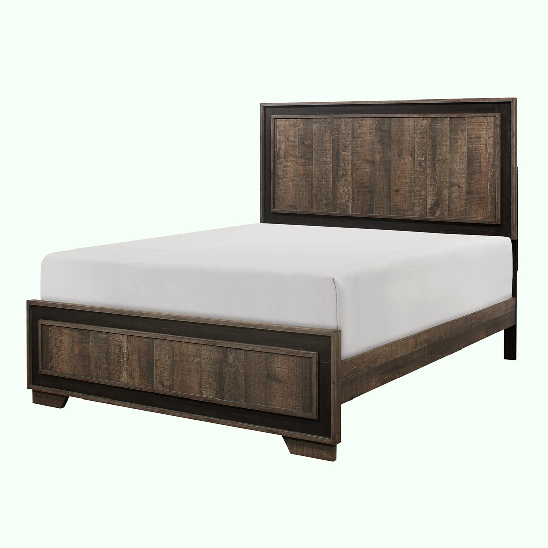 Loon Peak® Modern Line Design Two-Tone Finish 1pc Queen Size Bed | Wayfair