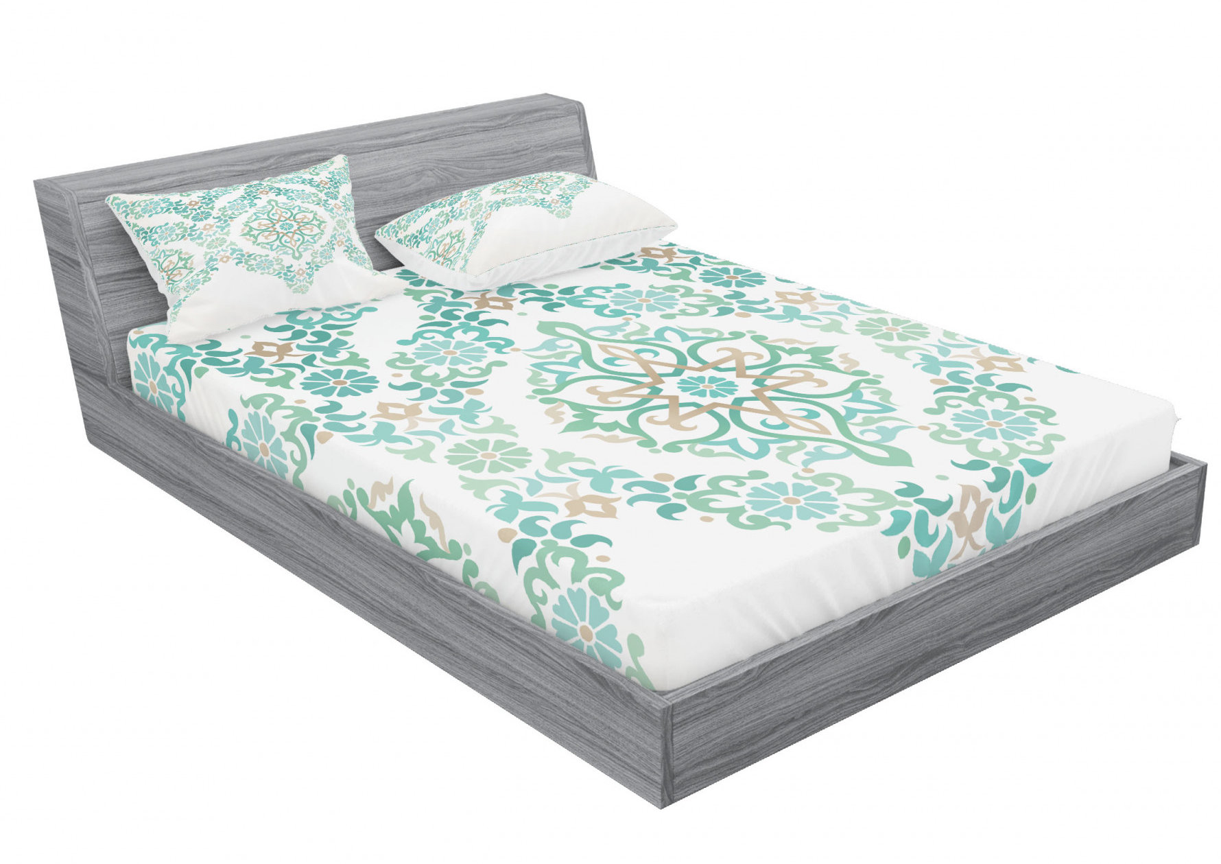 Ambesonne Retro Middle Age Symmetrical Traditional Gothic Garland Forms ...