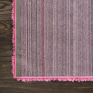 Ebern Designs Angeline Performance Taffy Pink Rug & Reviews | Wayfair