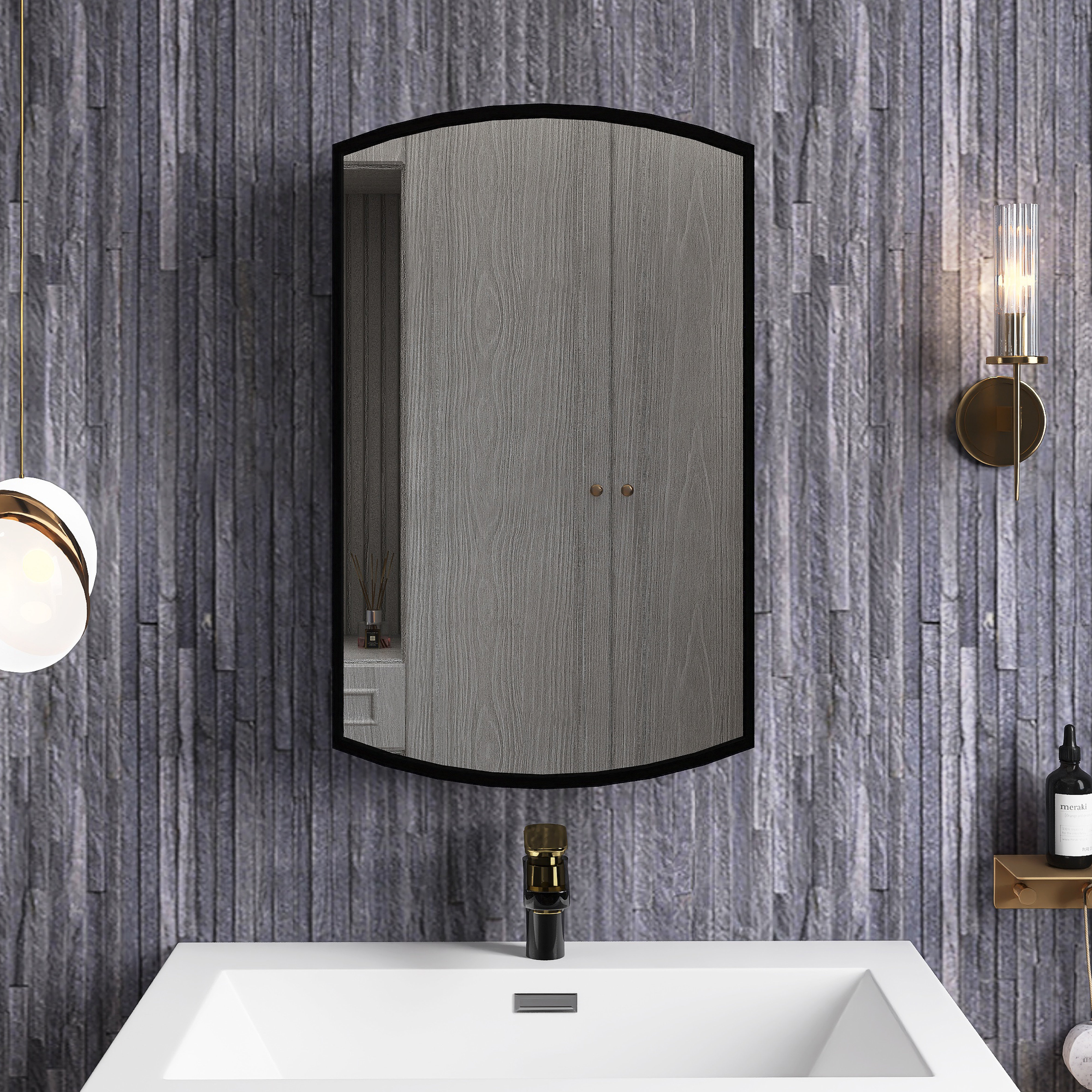 Ebern Designs Zetes W H Surface Medicine Cabinet Mirror Adjustable ...