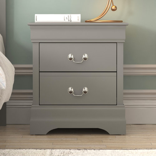 Lark Manor Aliauna 24'' Tall 2 Drawer Nightstand & Reviews | Wayfair