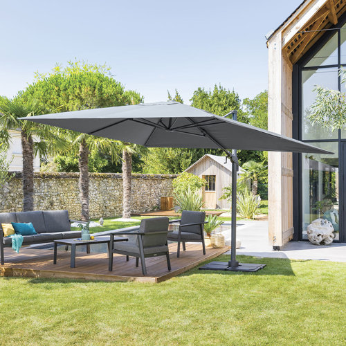 Ebern Designs Jadrian Galaxy LED Cantilever Parasol - 4M X 3M ...