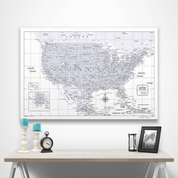 Home Magnetics W x H Dry Erase And Laminated Road Map & Reviews | Wayfair
