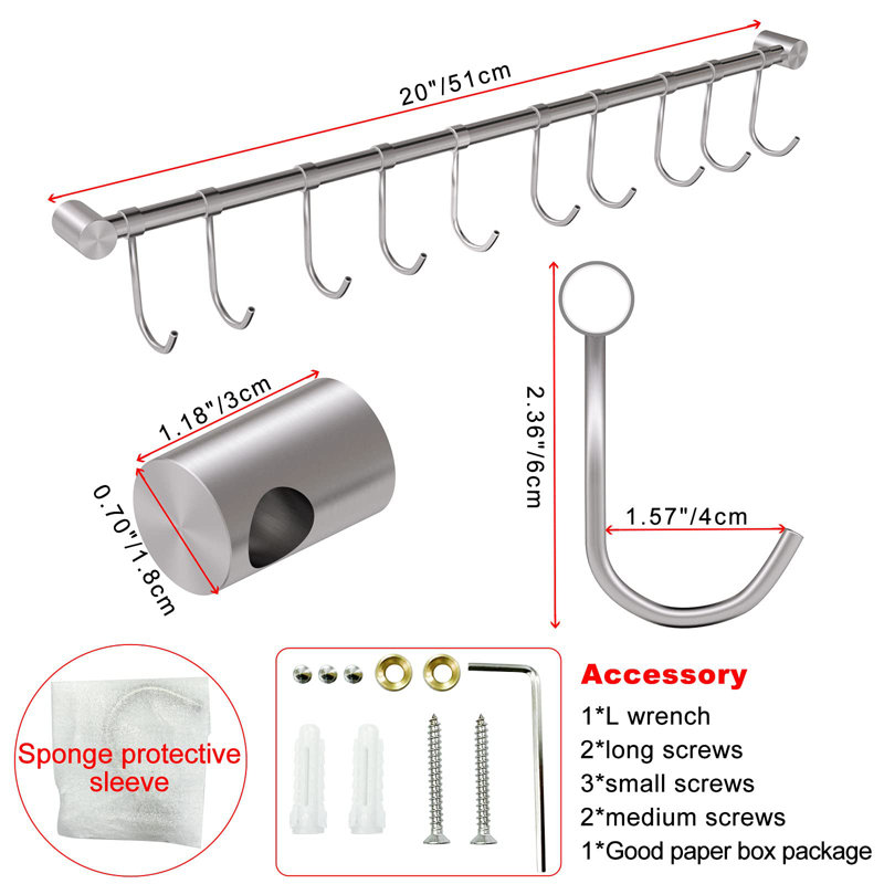 Prep & Savour Metal Wall Mounted Pot Rack | Wayfair